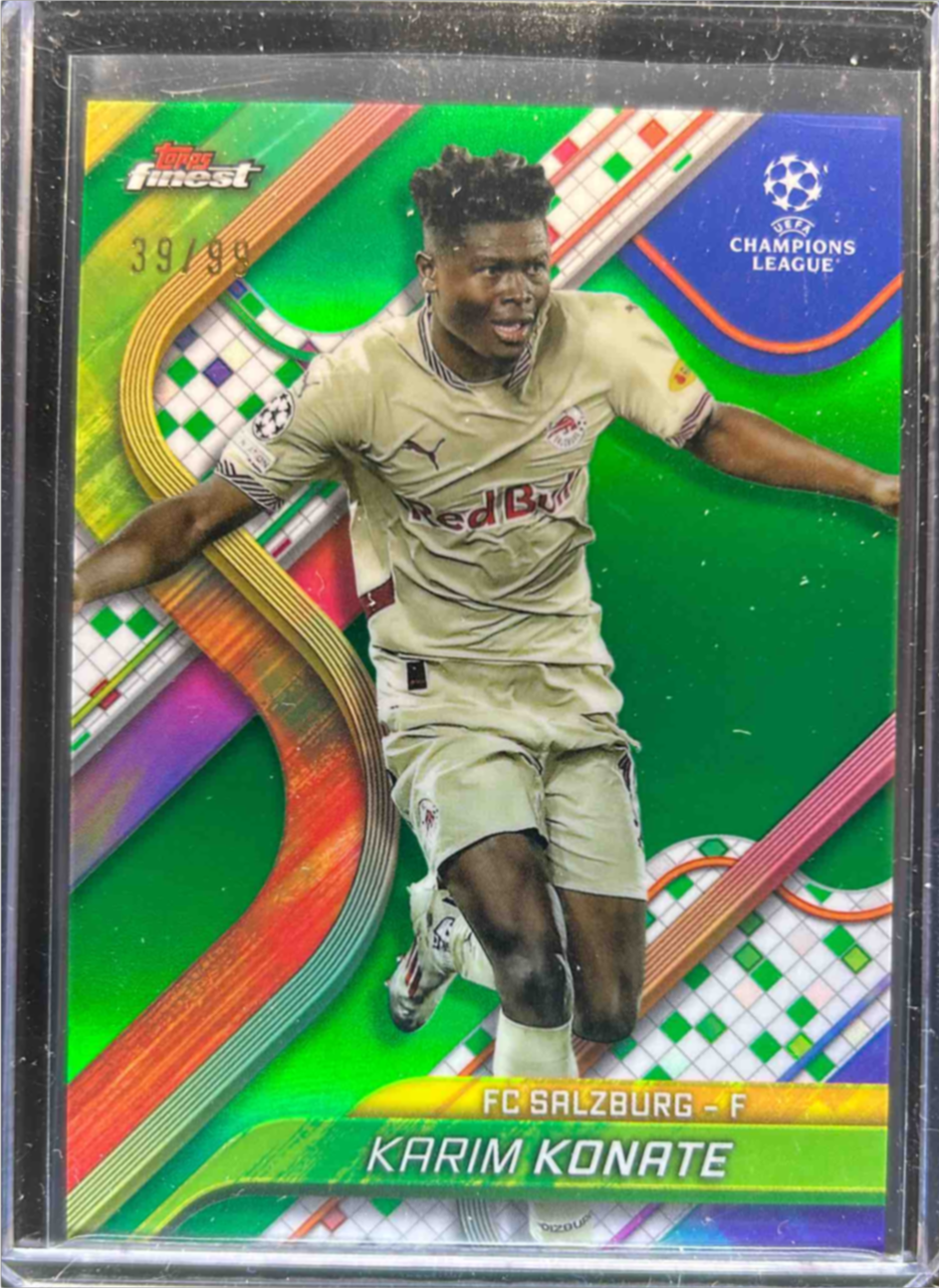 Karim Konate 2024 Topps Finest UEFA Club Competitions #105 Green ...