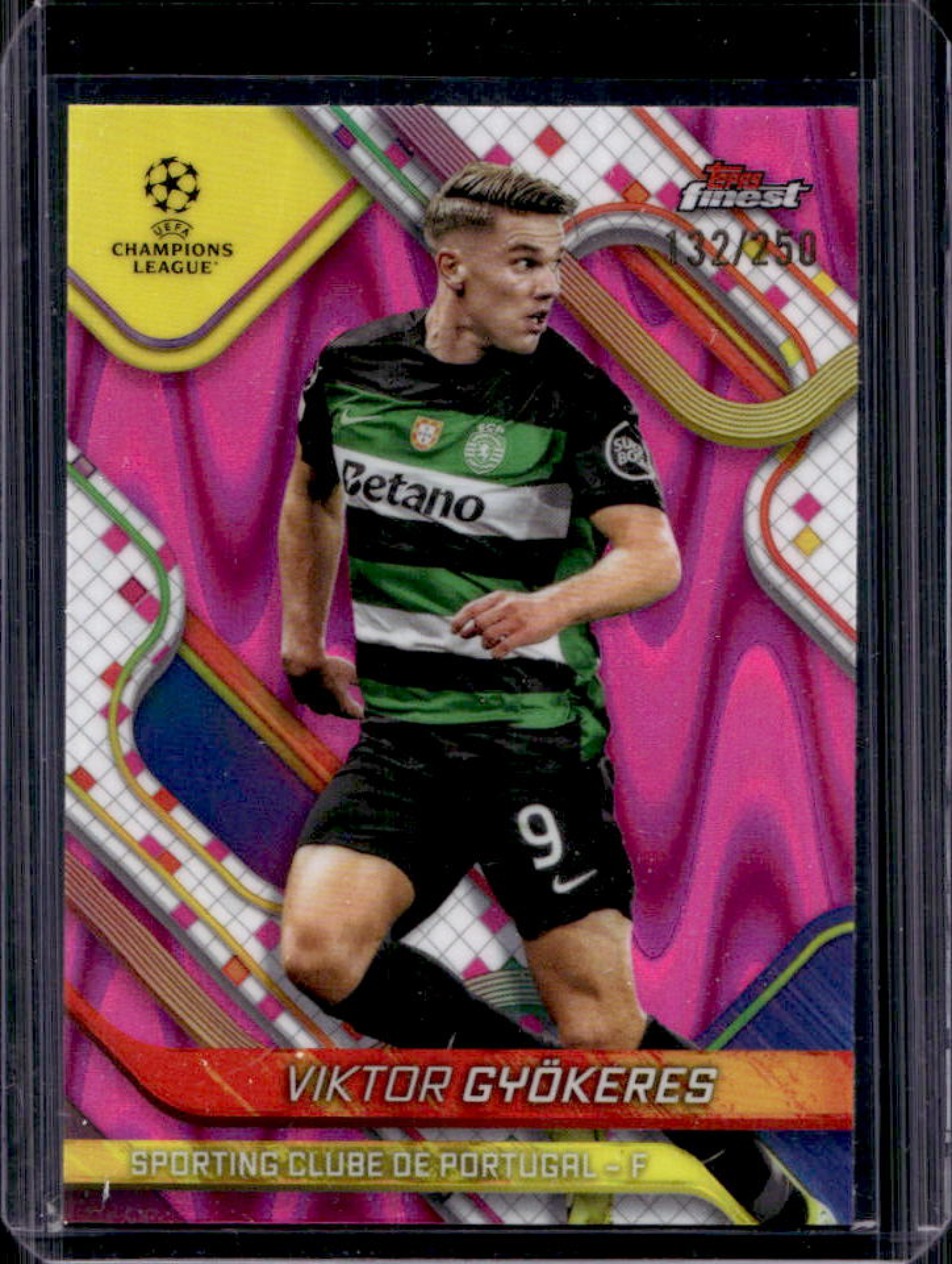 Viktor Gyokeres 2024 Topps Finest UEFA Club Competitions #3 Pink ...