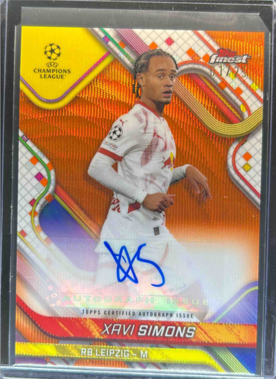 Xavi Simons 2024 Topps Finest UEFA Club Competitions #BA-XS Base ...