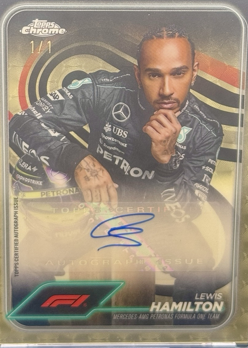 Lewis Hamilton 2024 Topps Chrome Formula 1 #CAC-HAM Autographs ...