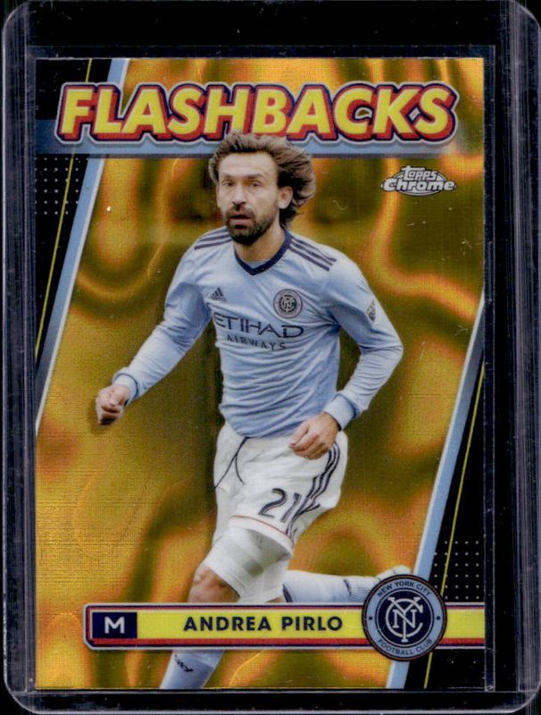 Andrea Pirlo 2024 Topps Chrome MLS #126 Gold Lava Refractor Price Guide ...