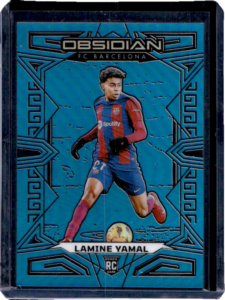 Lamine Yamal 2023 Obsidian #152 Electric Etch Neon Blue Flood /15 Price ...