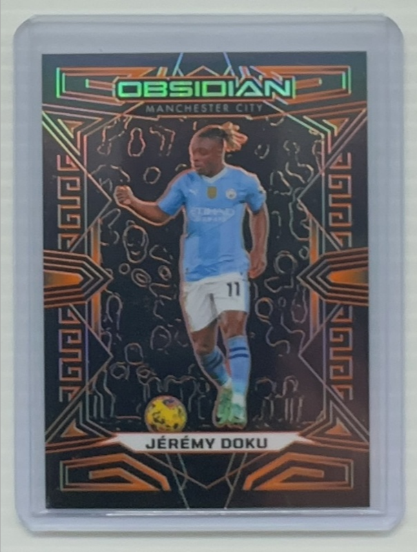Jeremy Doku 2023 Obsidian #80 Electric Etch Orange /40 Price Guide ...