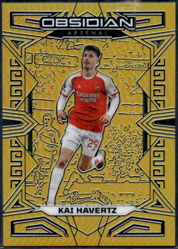 Kai Havertz 2023 Obsidian #9 Electric Etch Gold Flood /10 Price Guide ...