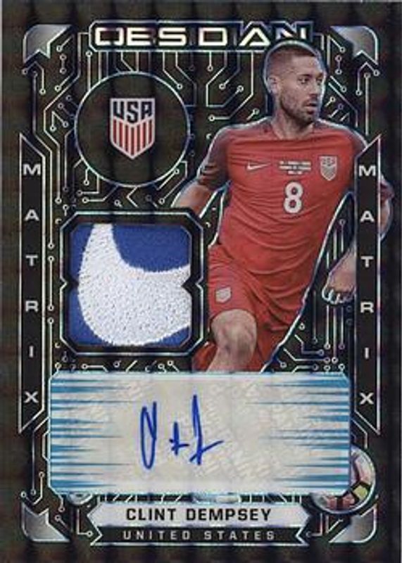 Clint Dempsey 2021 Obsidian #MM-CD Matrix Material Autographs ...