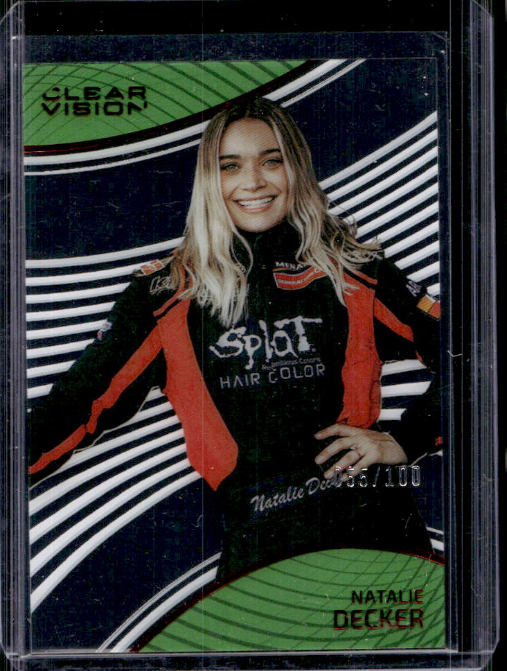 Natalie Decker 2023 Chronicles Nascar 9 Clear Vision Red 100 Price