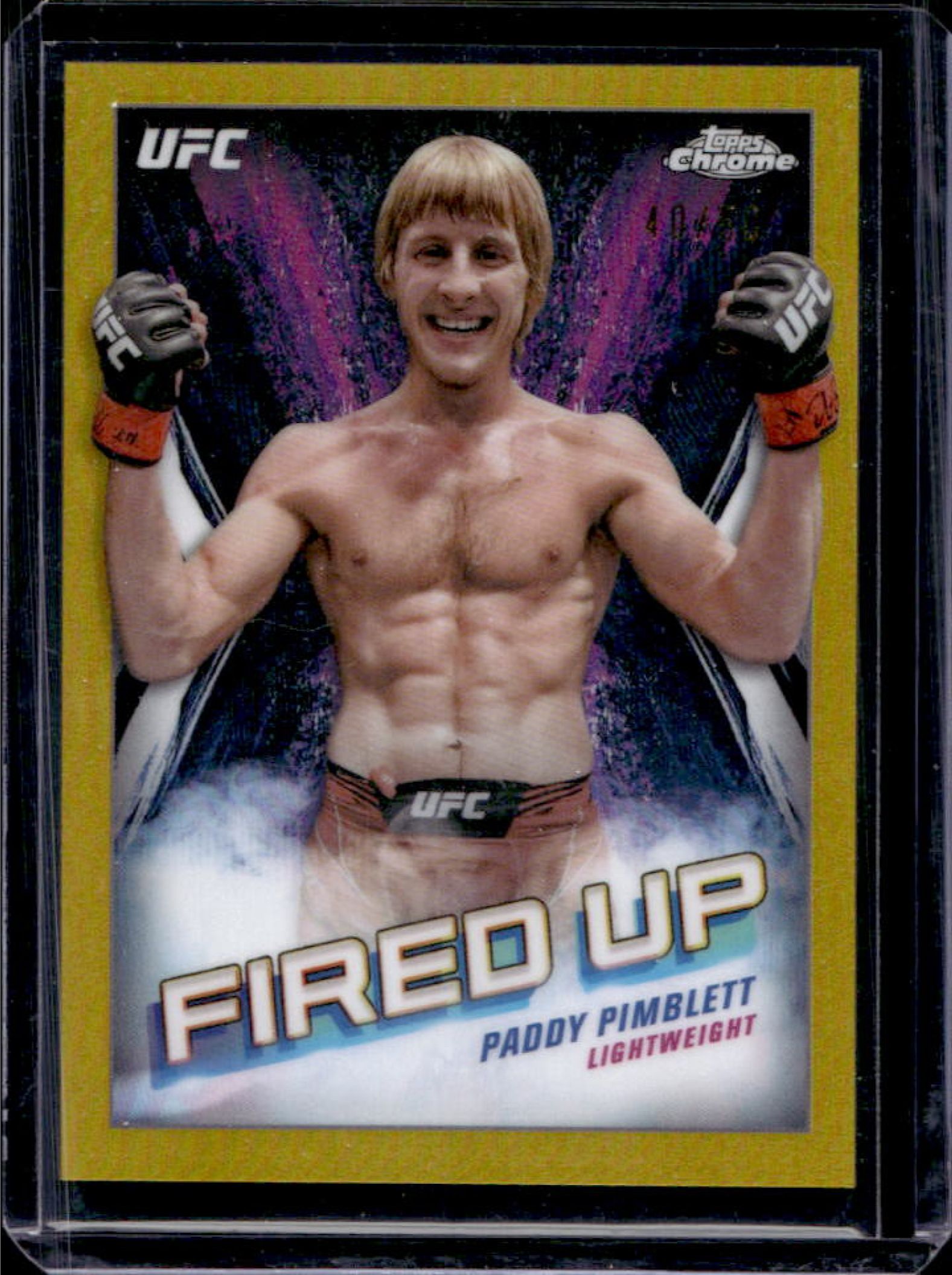Paddy Pimblett 2024 Topps Chrome UFC #FDP-23 Fired Up - Gold Refractor ...