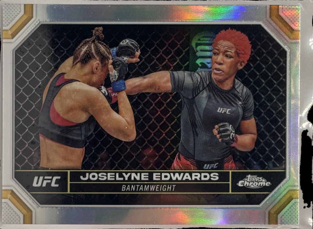 Joselyne Edwards 2024 Topps Chrome UFC #99 Refractor Price Guide ...