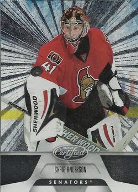 Craig Anderson 2011 Certified #148 Totally Silver Price Guide - Sports ...
