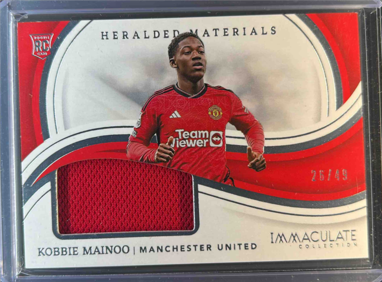 Kobbie Mainoo 2023 Immaculate #HM-KM Heralded Materials - Silver Price ...