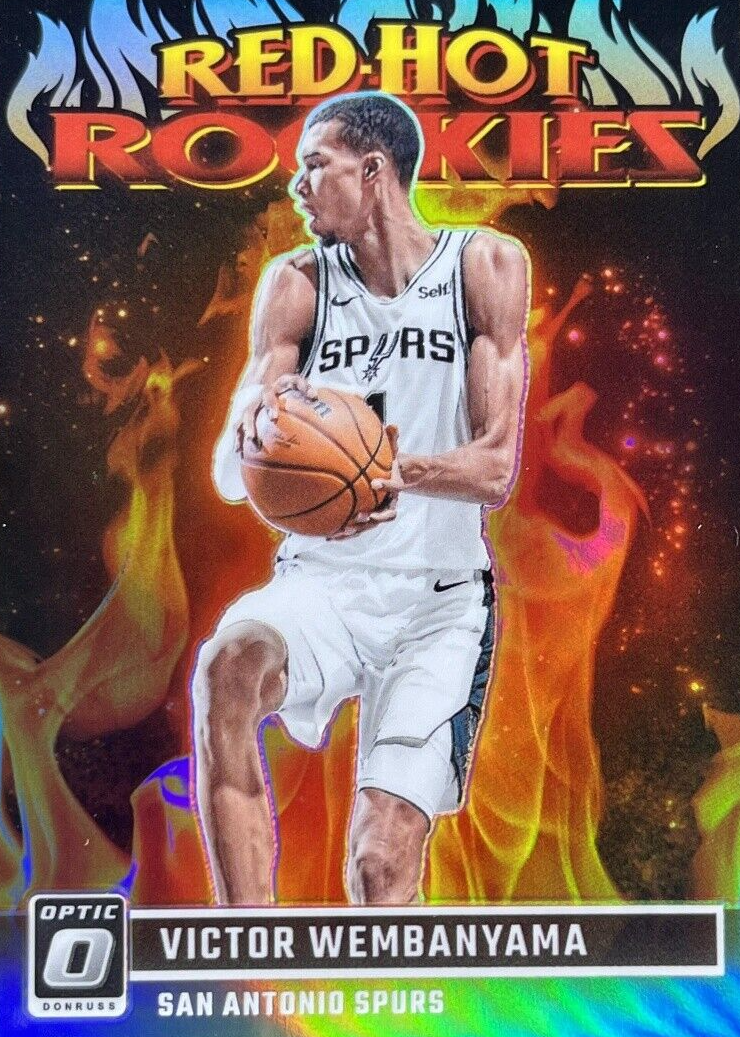 Victor Wembanyama 2023 Optic #2 Red Hot Rookies - Holo Price Guide - Sports Card Investor