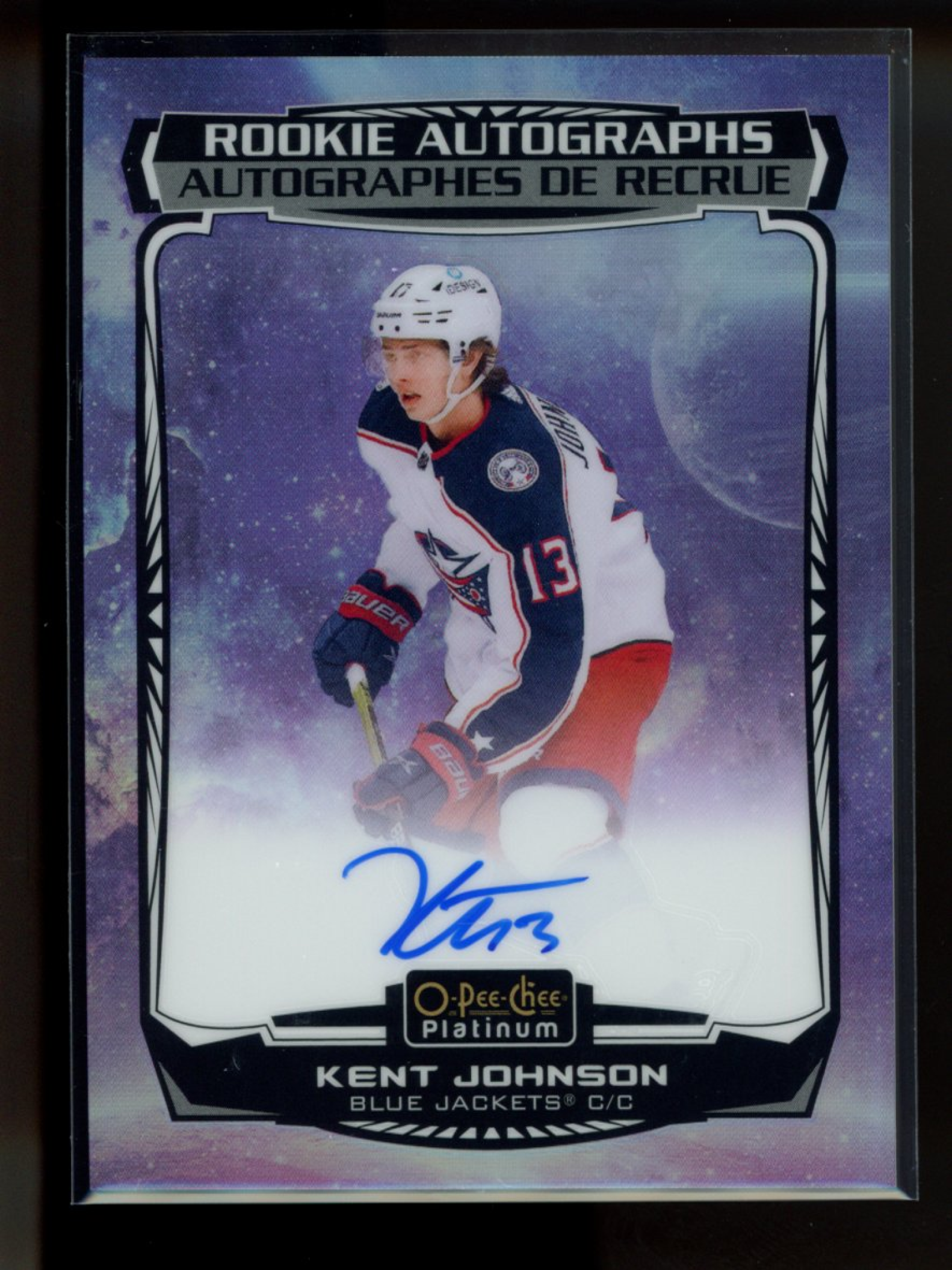 Kent Johnson 2022 O-Pee-Chee Platinum #R-KJ Rookie Autographs - Cosmic ...