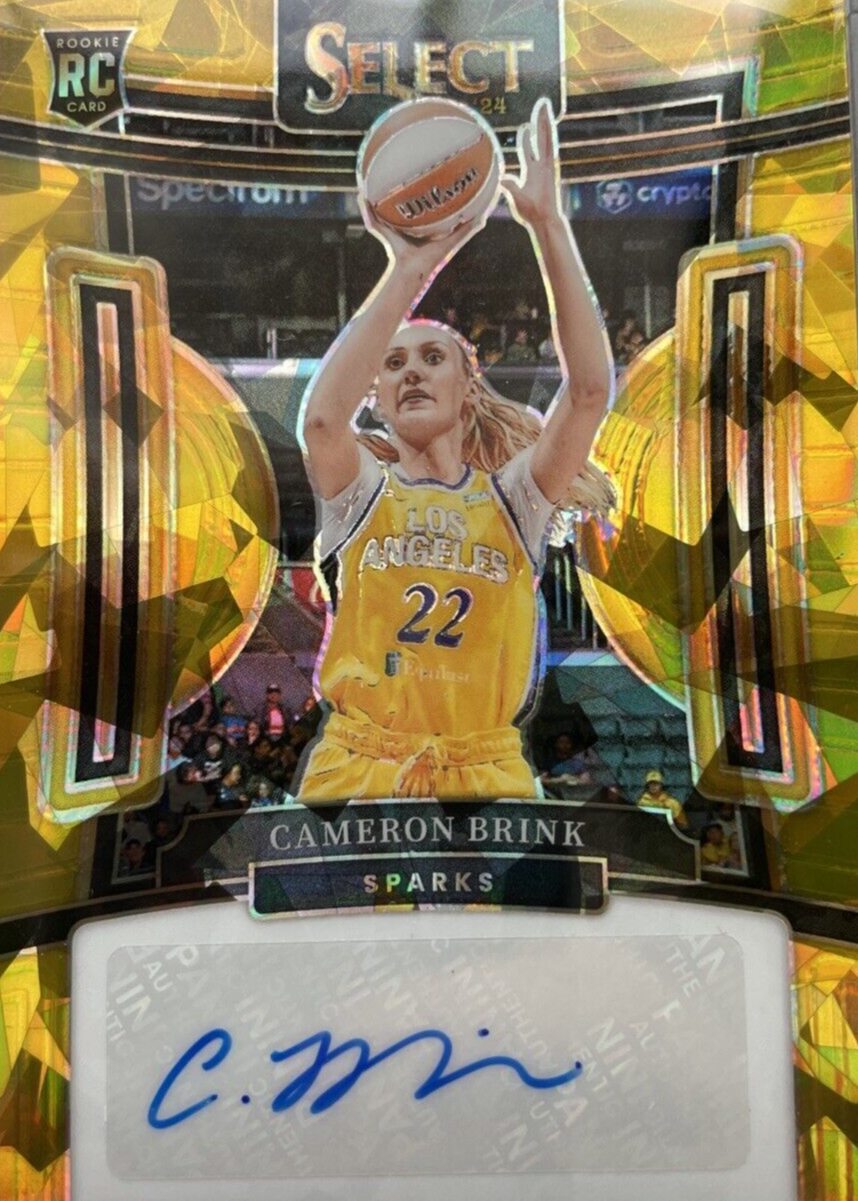 Cameron Brink 2024 Select WNBA #SG-CB Signatures - Gold Ice /10 Price ...
