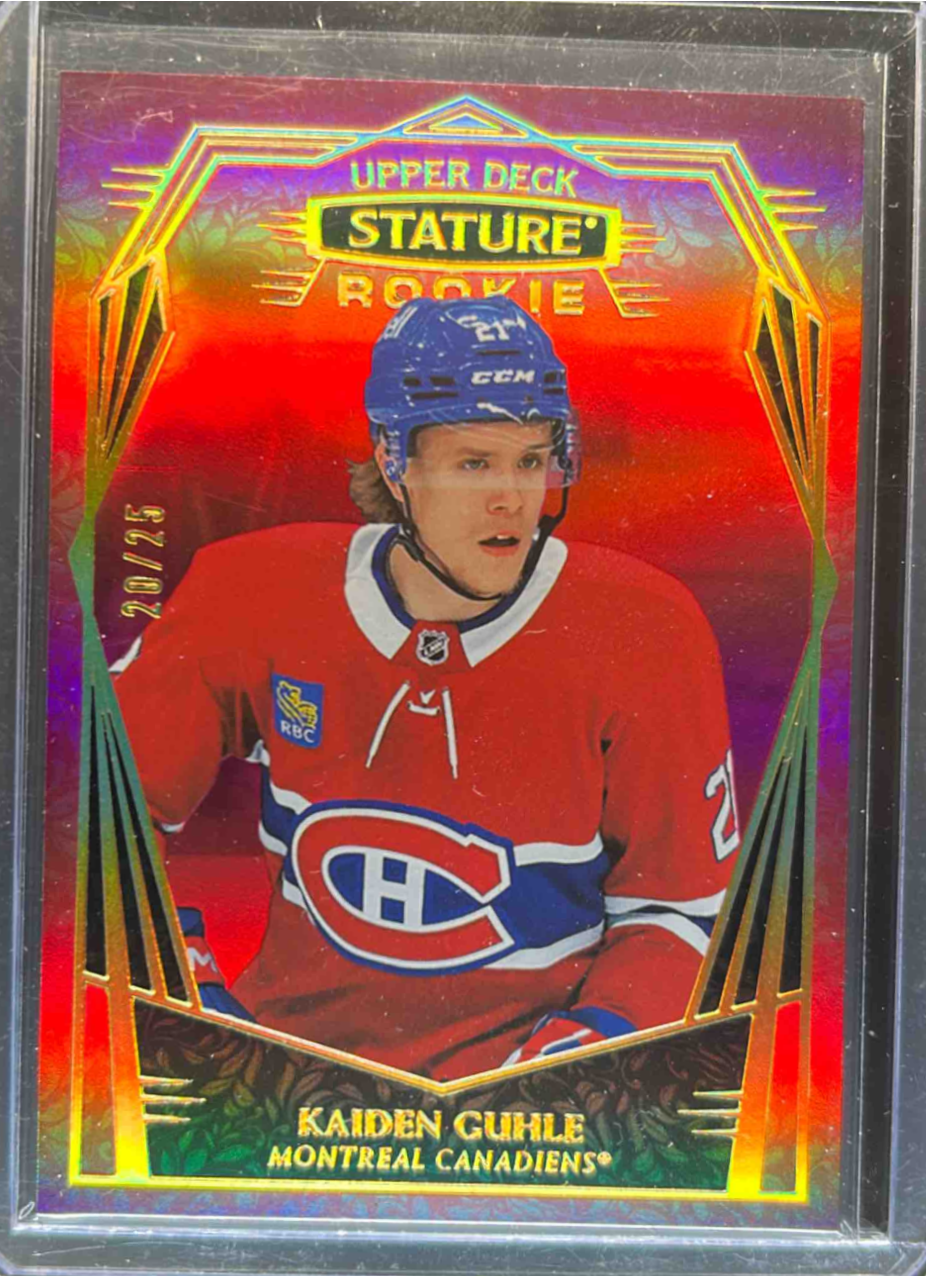 Kaiden Guhle 2022 Upper Deck Stature #139 Design Variant Red /25 Price Guide - Sports Card Investor