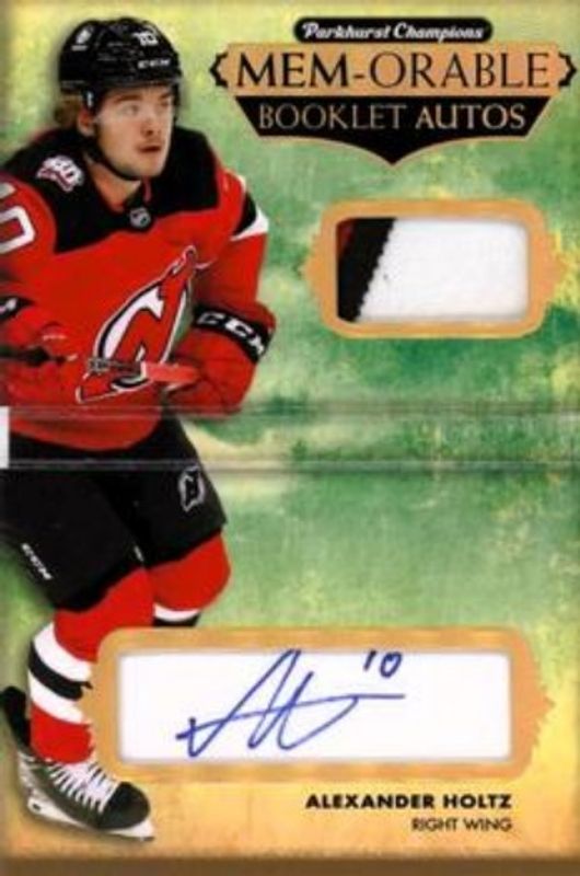 Alexander Holtz 2022 Parkhurst Champions #MBA-AH MEM orable Booklets ...