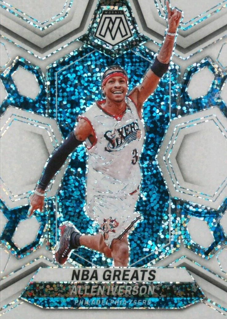 Allen Iverson 2023 Mosaic #300 NBA Greats - White Sparkle /(SSP) Price ...