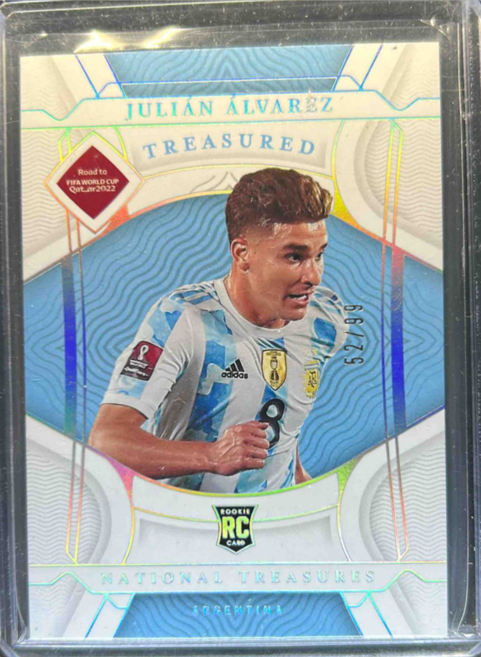 Julian Alvarez 2022 National Treasures World Cup #191 Base /99 Price ...