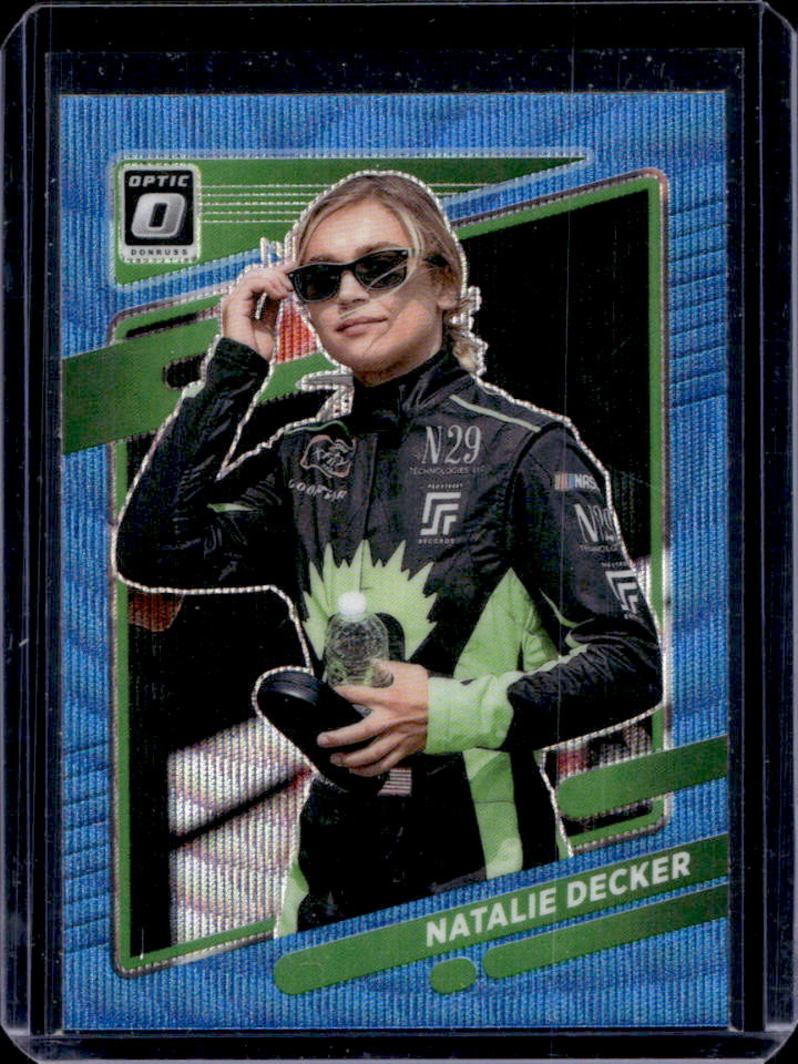 Natalie Decker 2022 Donruss NASCAR #25 Optic Carolina Blue Wave Price ...