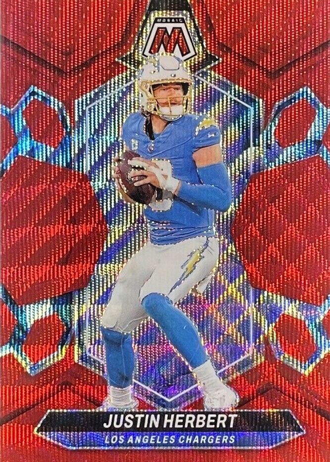 Justin Herbert 2024 Mosaic #120 Red Wave /9 Price Guide - Sports Card ...