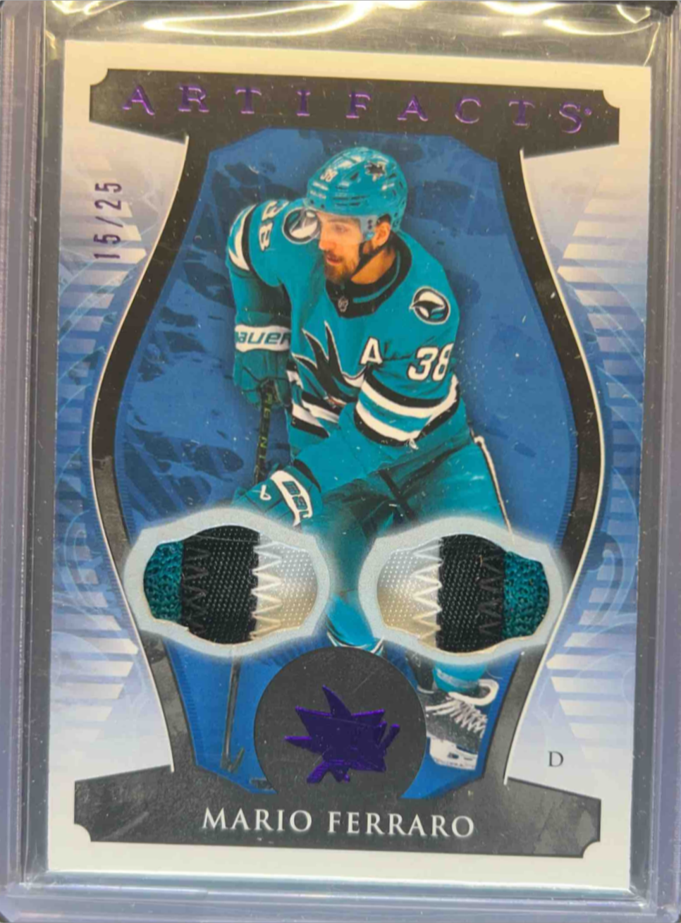 Mario Ferraro 2023 Upper Deck Artifacts #82 Material - Purple /15 Price ...