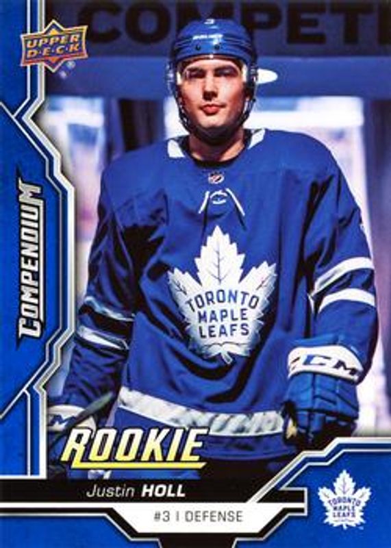 Justin Holl 2018 Upper Deck Compendium #437 Blue Price Guide - Sports ...