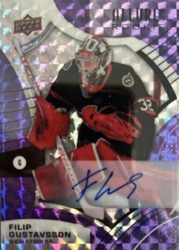 Filip Gustavsson 2021 Upper Deck Allure #148 Autographs - Purple ...