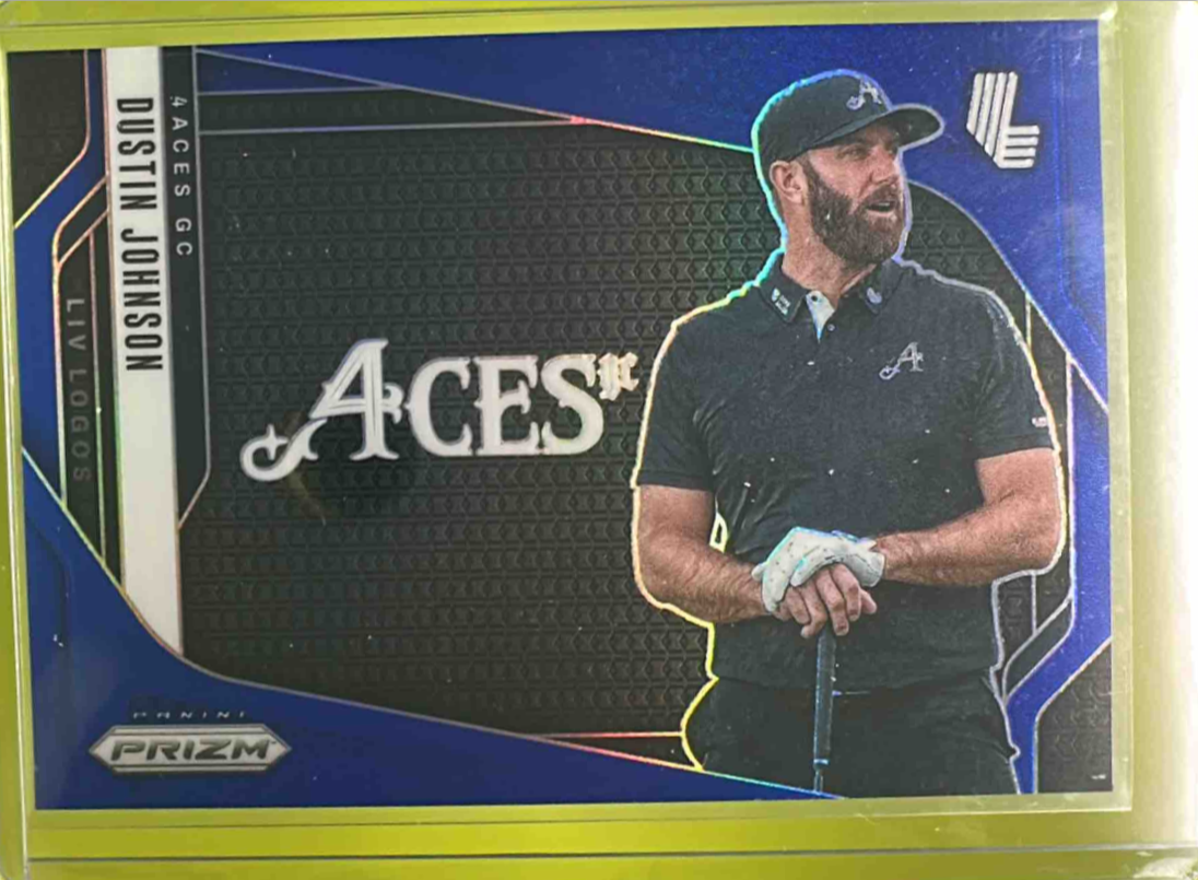 Dustin Johnson 2025 Prizm LIV #10 LIV Logos - Blue /99 Price Guide ...