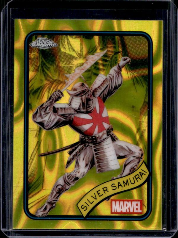Silver Samurai 2025 Topps Chrome #59 Yellow Lava Refractor Price Guide ...