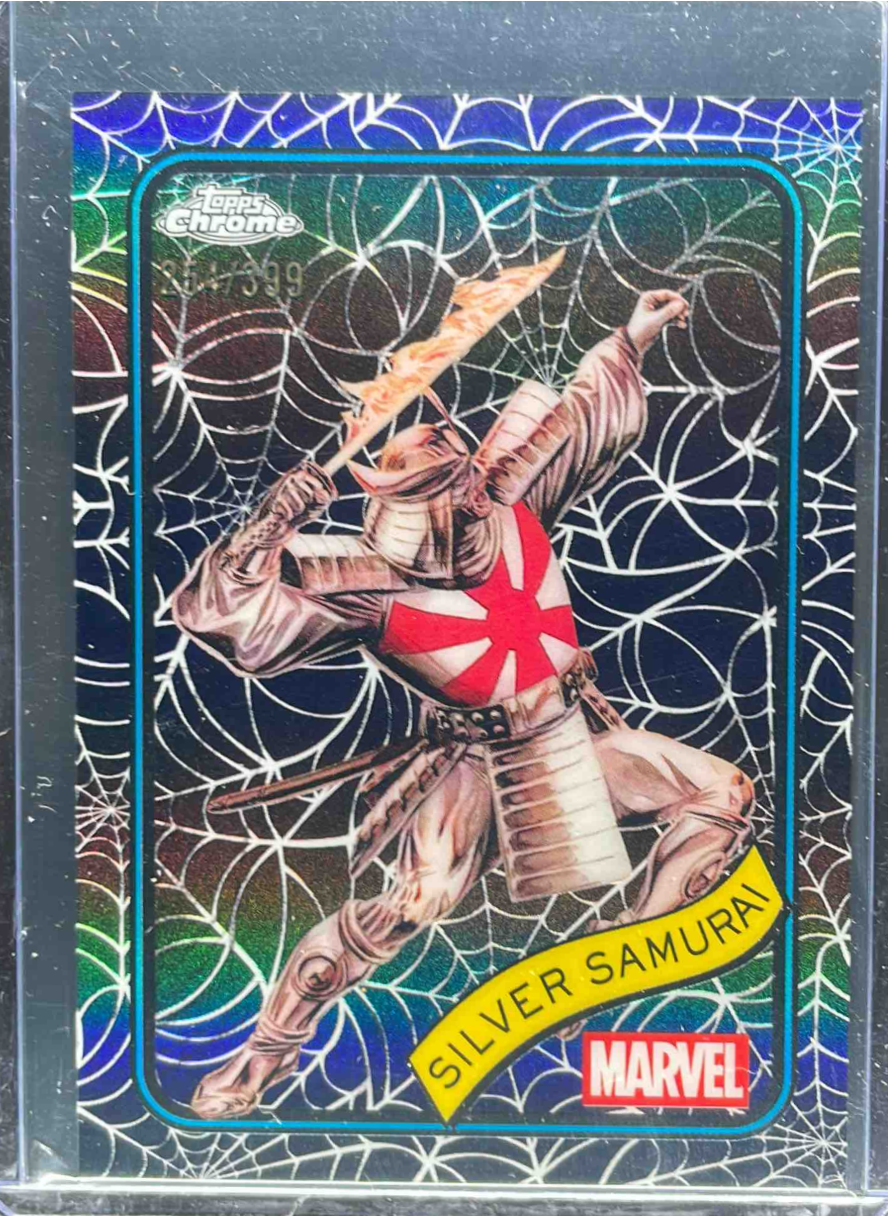 Silver Samurai 2025 Topps Chrome #59 Spider Web Refractor /399 Price ...