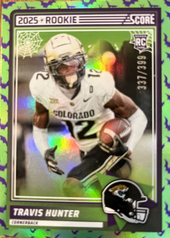 Travis Hunter 2025 Score-A-Treat #20 Green Bats /399 Price Guide ...