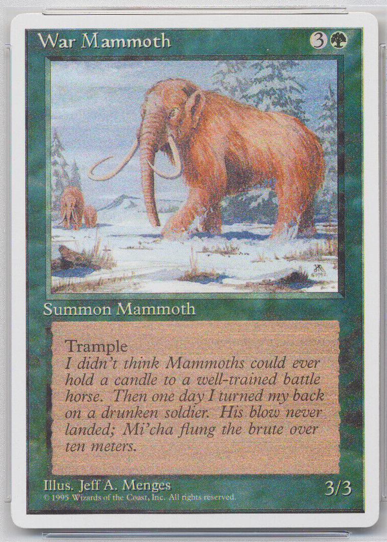War Mammoth 1995 Fourth Edition Base Price Guide - Sports Card Investor