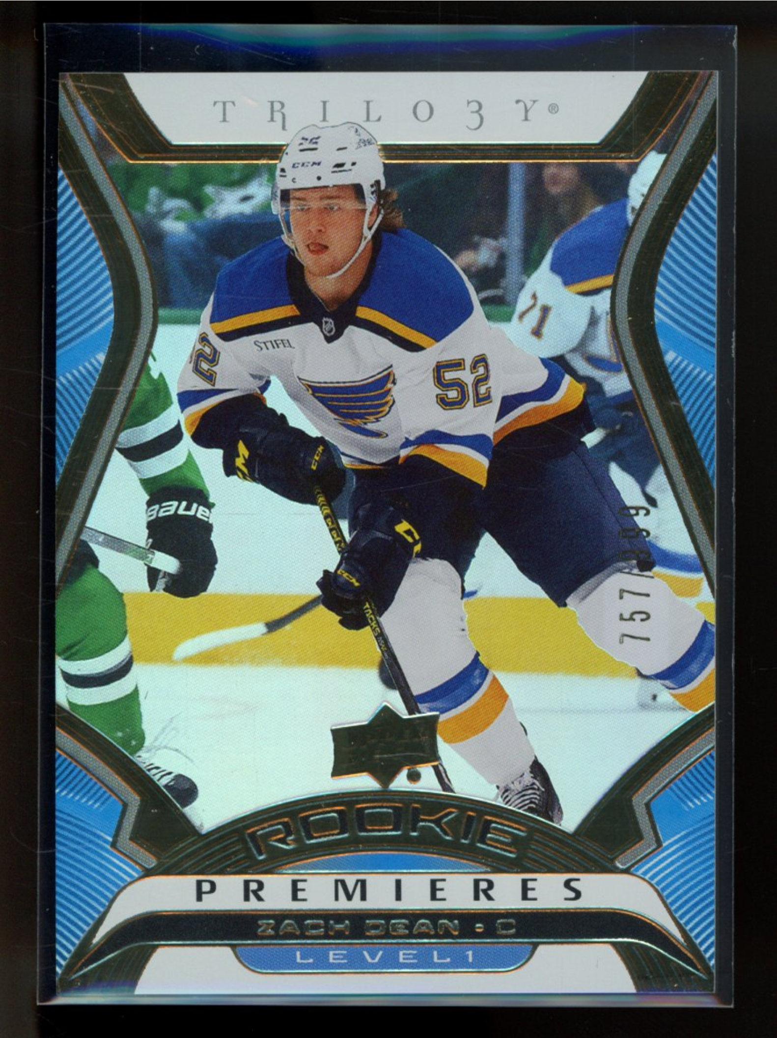 Zach Dean 2024 Upper Deck Extended Series #T-15 Trilogy Rookie Premiere ...