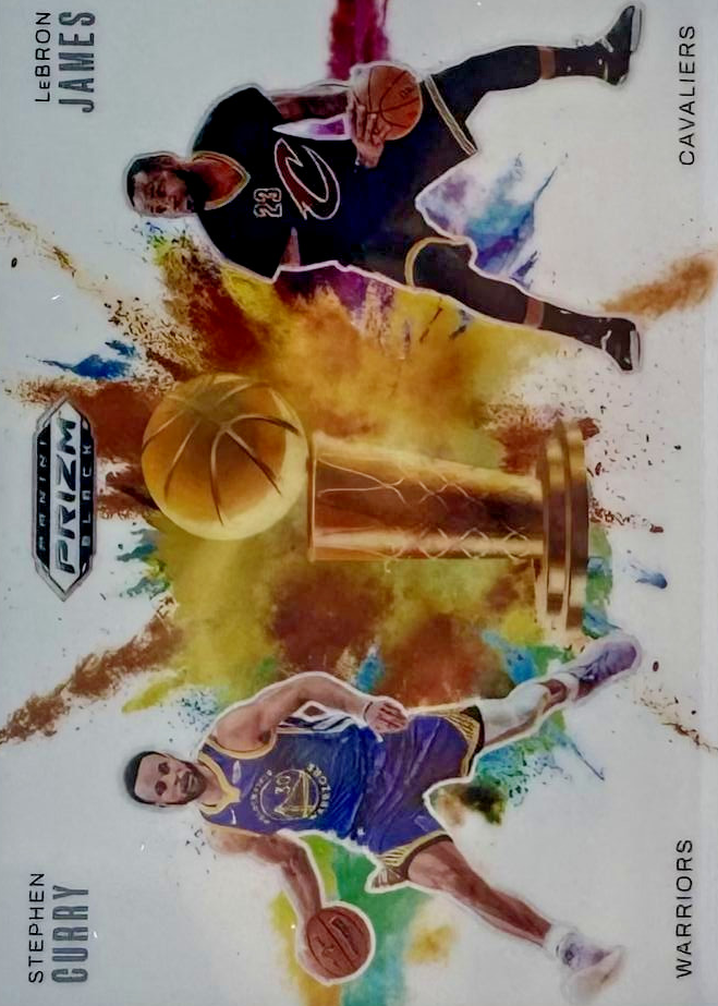 LeBron James / Stephen Curry 2024 Prizm Black #1 Color Blast Duals ...