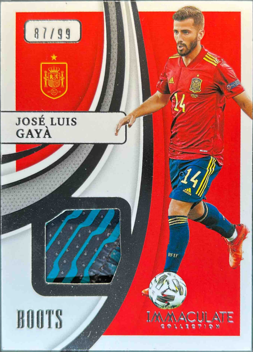 Jose Luis Gaya 2021 Immaculate #BM-JLG Boot Memorabilia /50 Price Guide ...