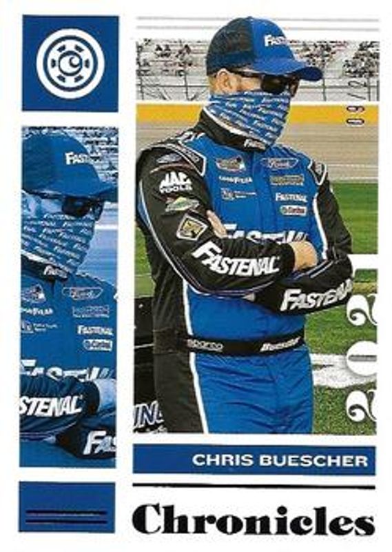 Chris Buescher 2021 Chronicles NASCAR #1 Purple /25 Price Guide ...