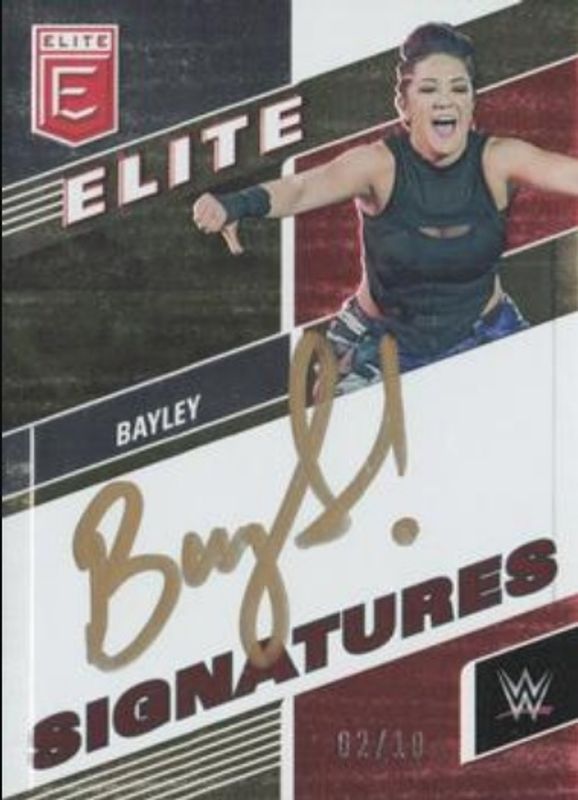 Bayley 2023 Elite WWE #ES-BLY Elite Signatures - Gold /10 Price Guide ...