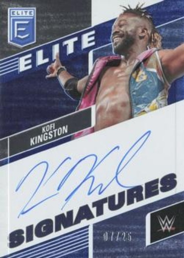 Kofi Kingston 2023 Elite WWE #ES-KFK Elite Signatures - Blue /25 Price ...