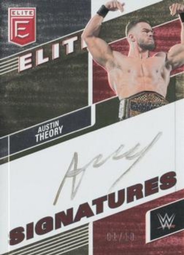 Austin Theory 2023 Elite WWE #ES-ATH Elite Signatures - Gold /10 Price ...
