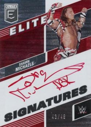 Shawn Michaels 2023 Elite WWE #ES-SHM Elite Signatures - Red /49 Price ...