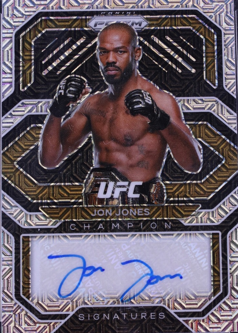 Jon Jones 2021 Prizm UFC #CS-JJN Champion Signatures - Mojo /25 Price ...