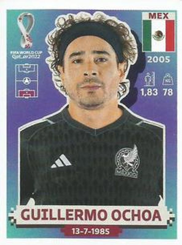 Guillermo Ochoa 2022 Panini World Cup Stickers #MEX3 Base Price Guide ...