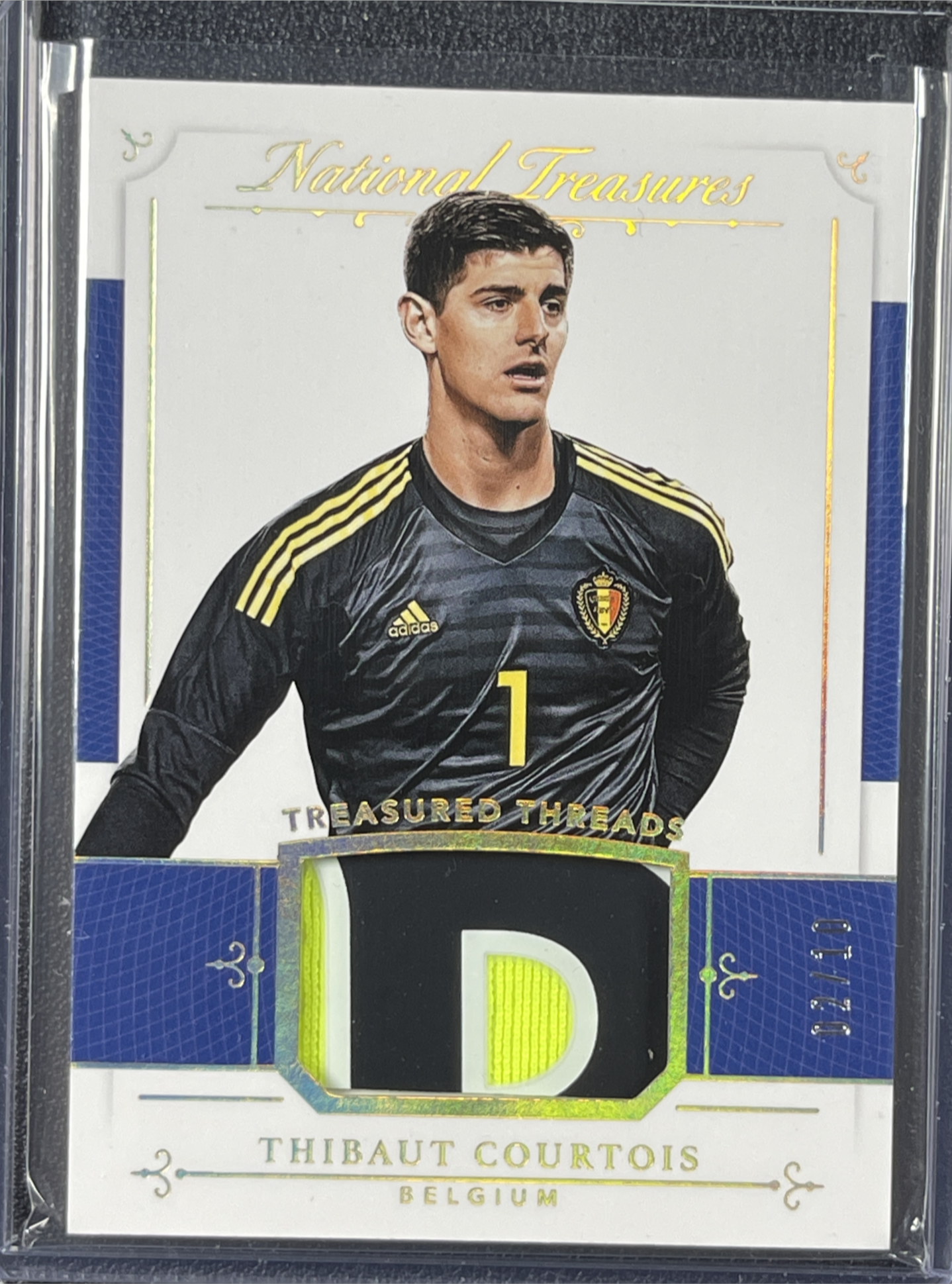 Thibaut Courtois 2018 National Treasures #TH-TC Treasured Threads ...