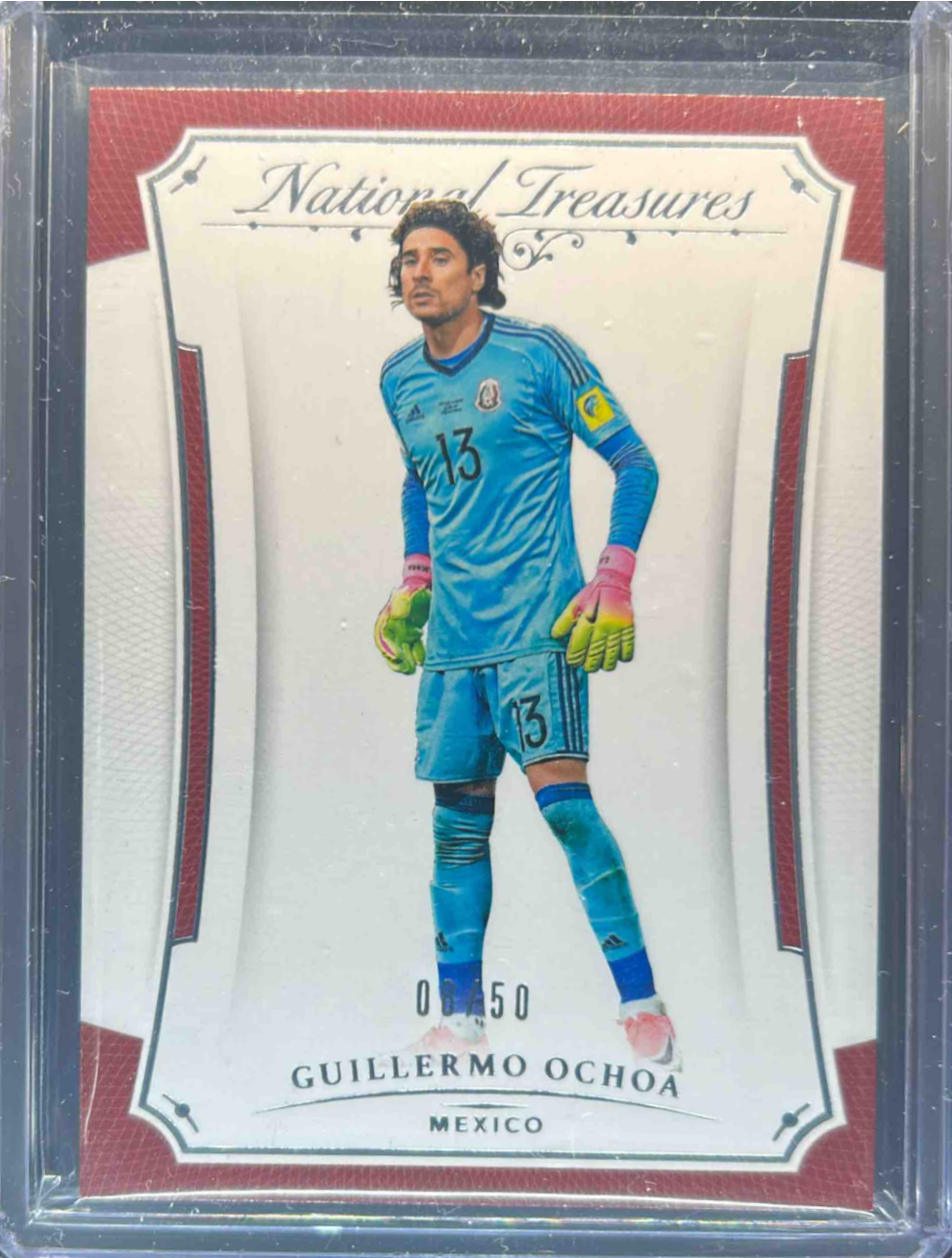 Guillermo Ochoa 2018 National Treasures #70 Base /50 Price Guide ...