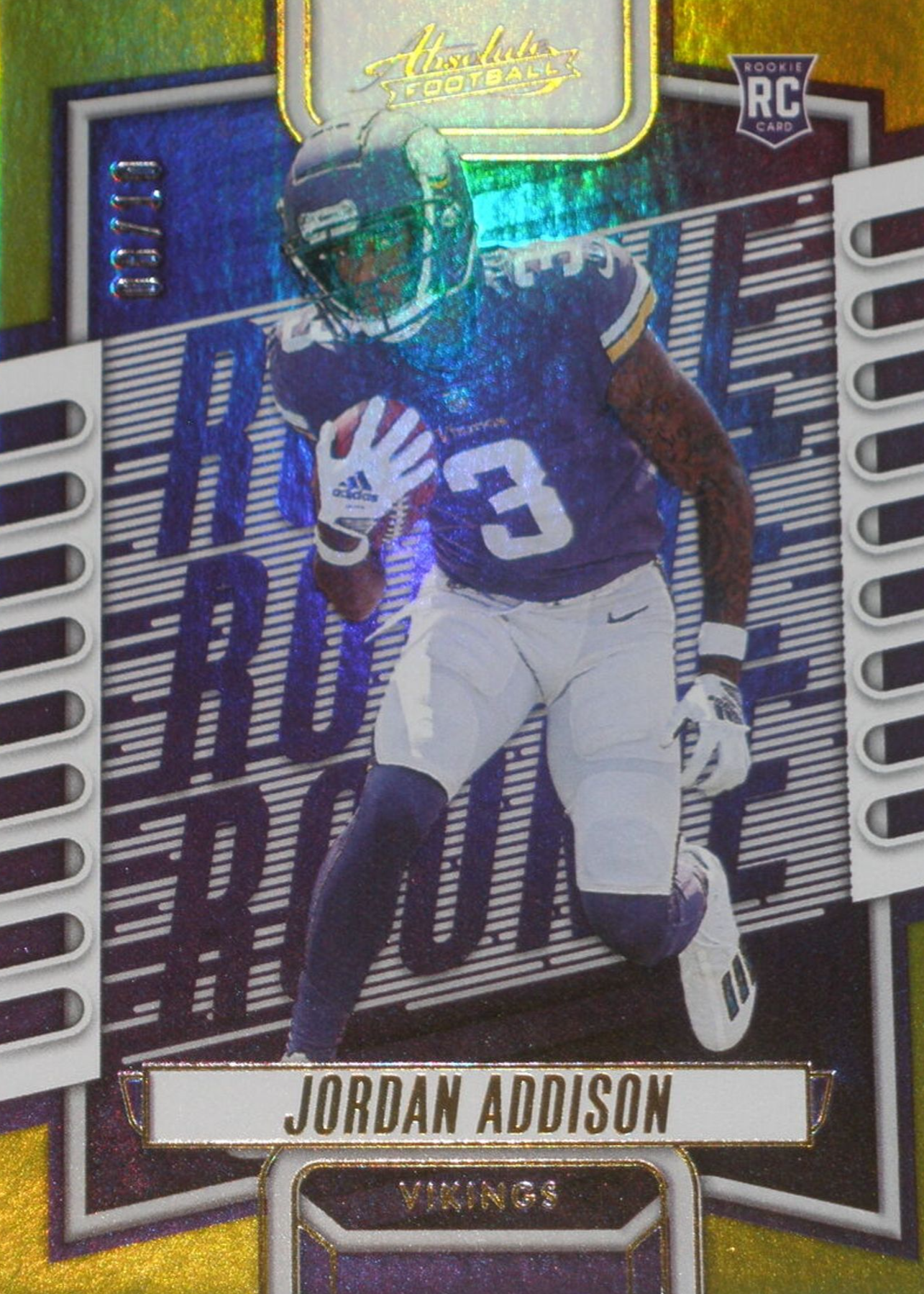 Jordan Addison 2023 Absolute #112 Gold Spectrum /10 Price Guide ...