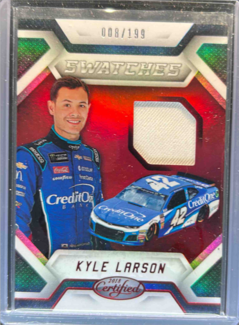 Kyle Larson 2018 Certified NASCAR #CS-KL Cup Swatches - Red /199 Price ...
