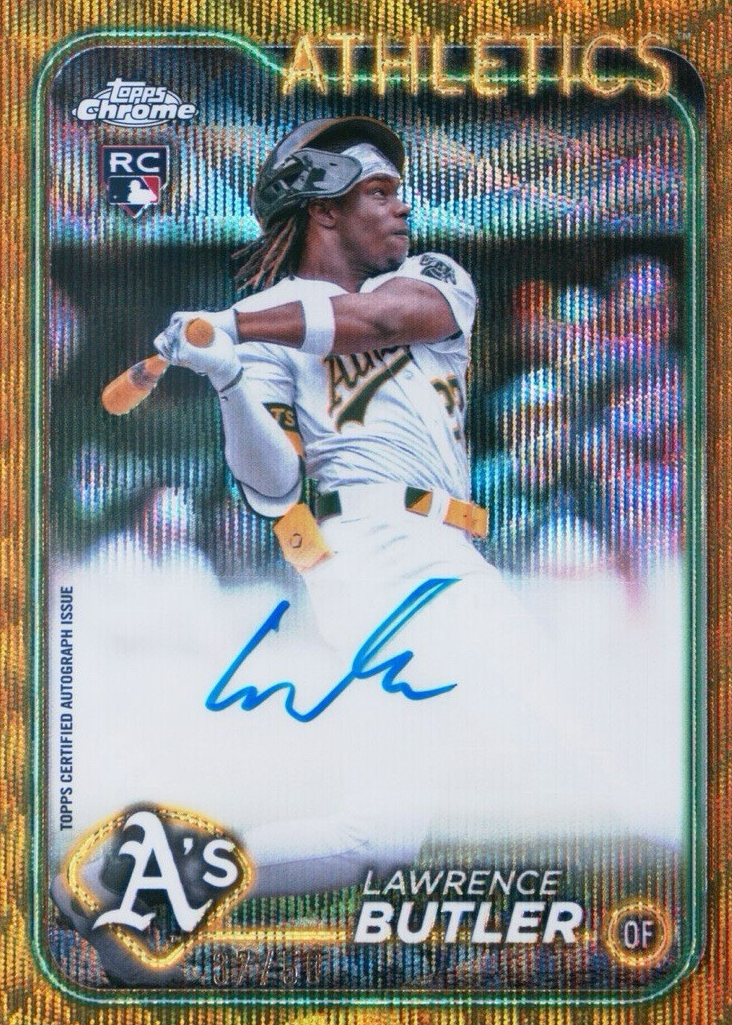 Lawrence Butler 2024 Topps Chrome Update #AC-LB Autographs - Gold Wave ...