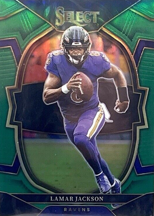 Lamar Jackson 2022 Select #73 Concourse Green /5 Price Guide - Sports ...