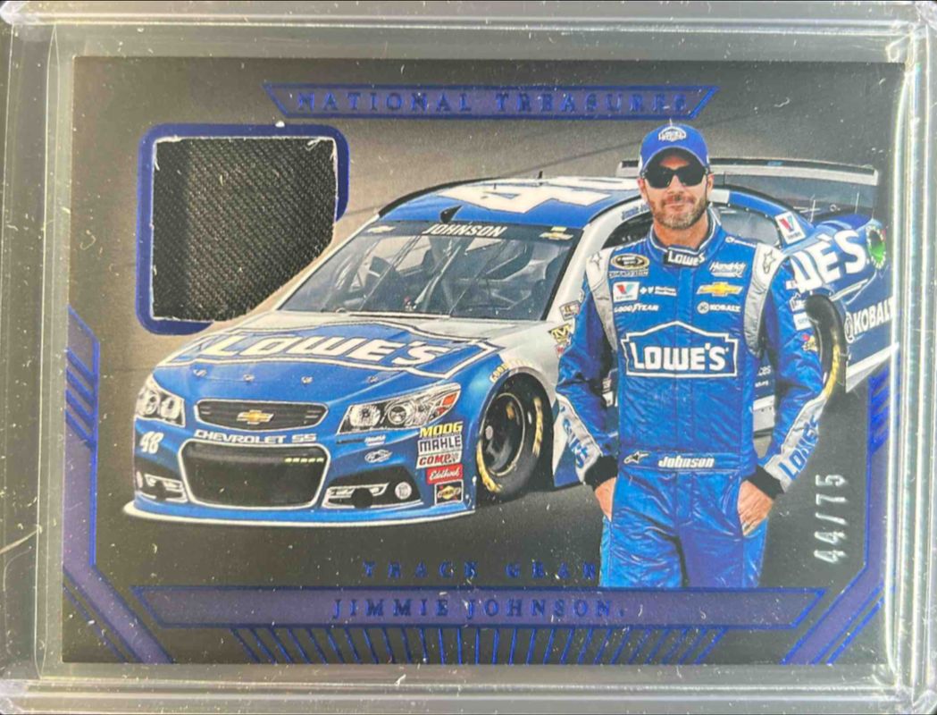 Jimmie Johnson 2024 National Treasures NASCAR #TG-JJN Track Gear - Blue ...