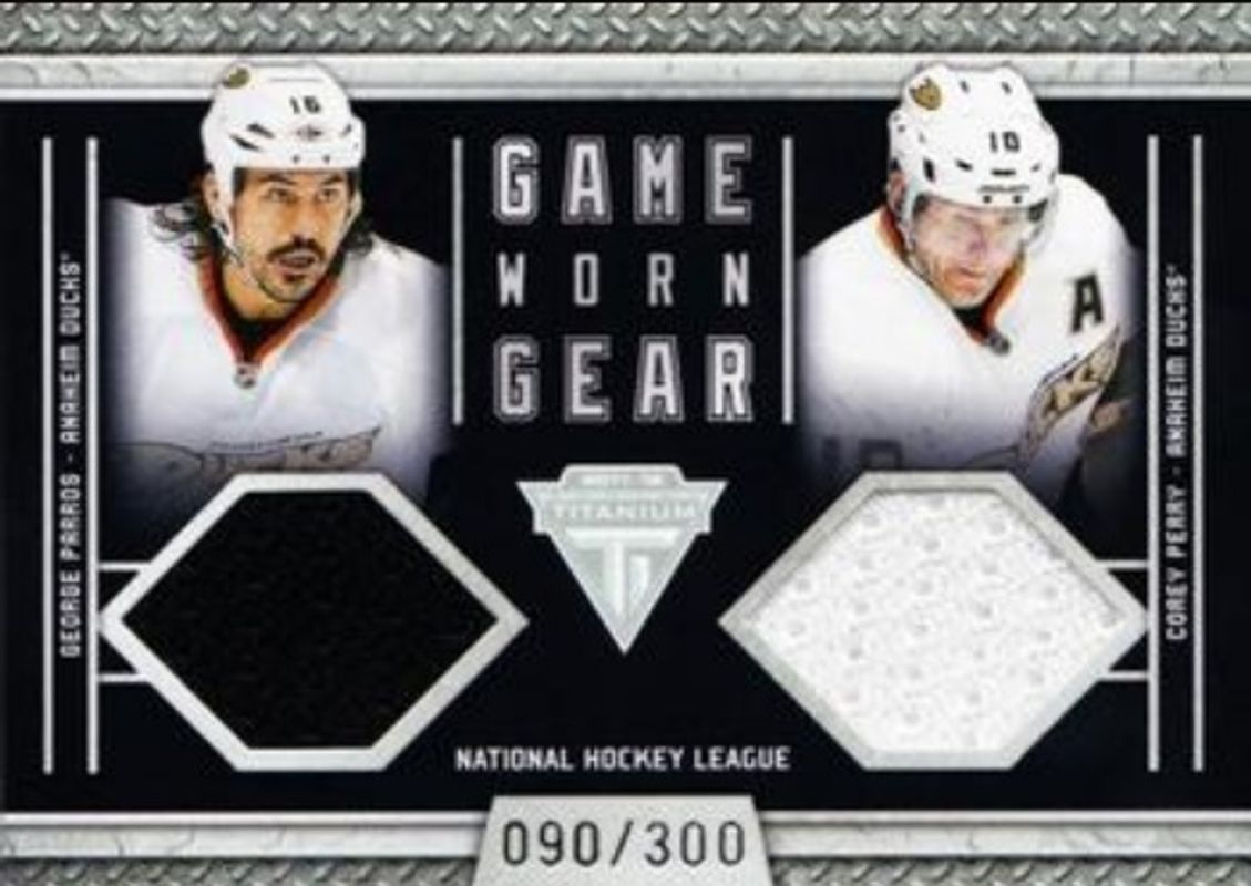 Corey Perry / George Parros 2011 Titanium #33 Game Worn Gear Dual ...