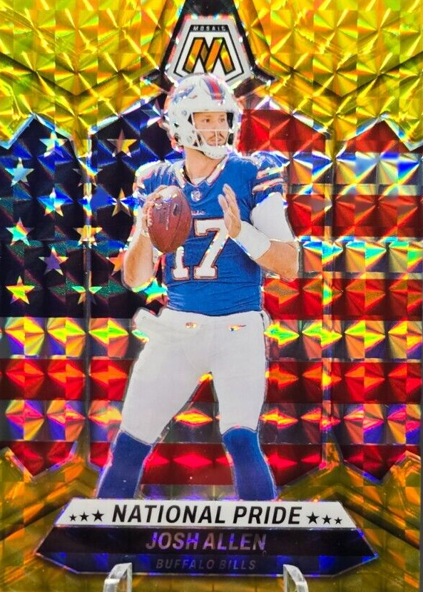 Josh Allen 2024 Mosaic #254 National Pride - Gold /10 Price Guide ...